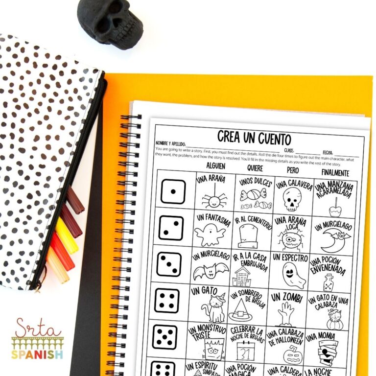 Fun Halloween Writing Activity for Spanish Class - Srta Spanish