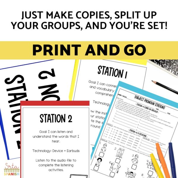 Subject Pronouns in Spanish Worksheet Resources - Srta Spanish