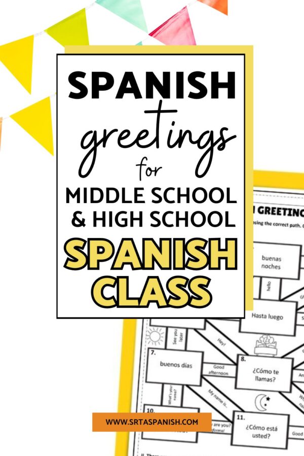 Spanish Introductions: Greetings & Farewells Worksheets - Srta Spanish