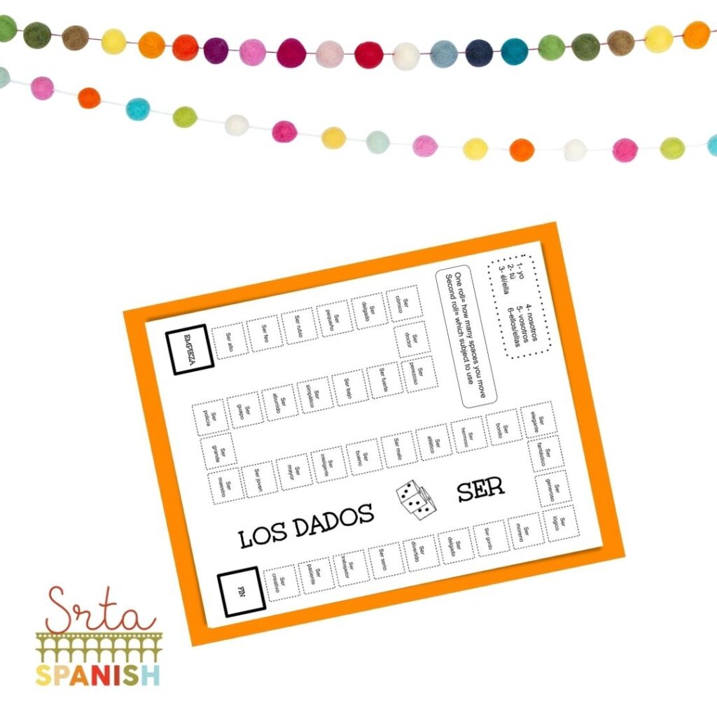 Present Tense Ser Spanish Verb Practice Worksheets - Srta Spanish