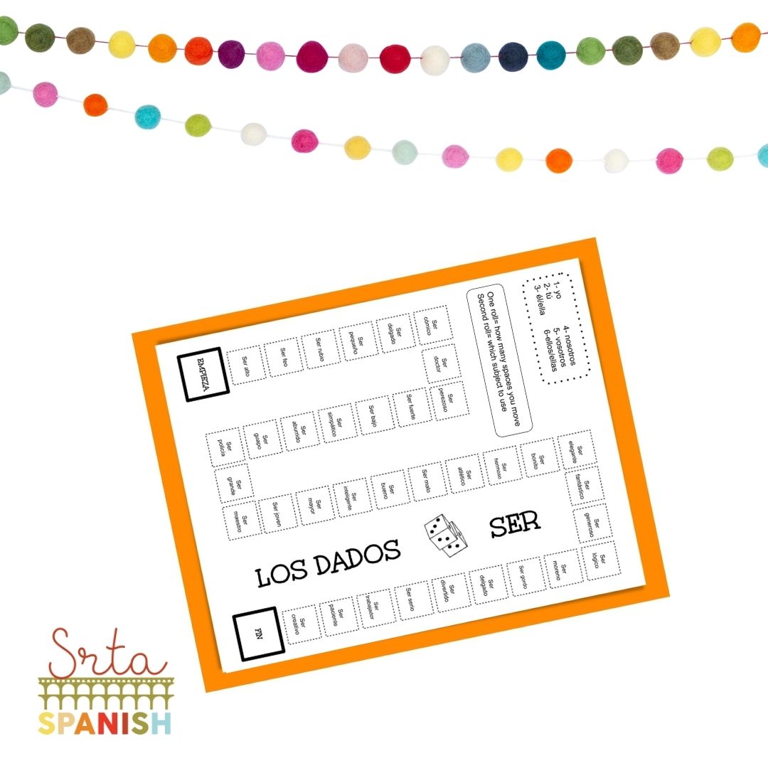 Present Tense Ser Spanish Verb Practice Worksheets - Srta Spanish