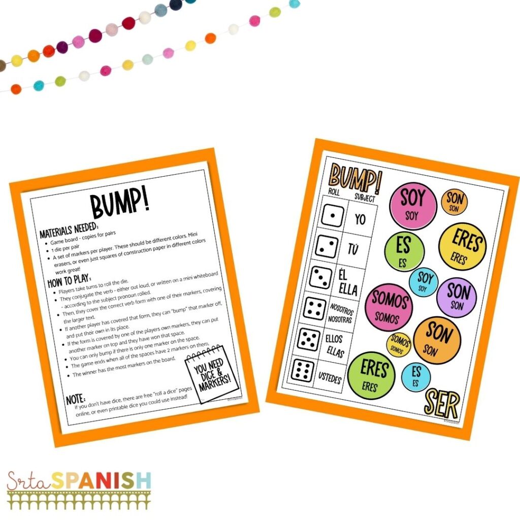 Present Tense Ser Spanish Verb Practice Worksheets - Srta Spanish