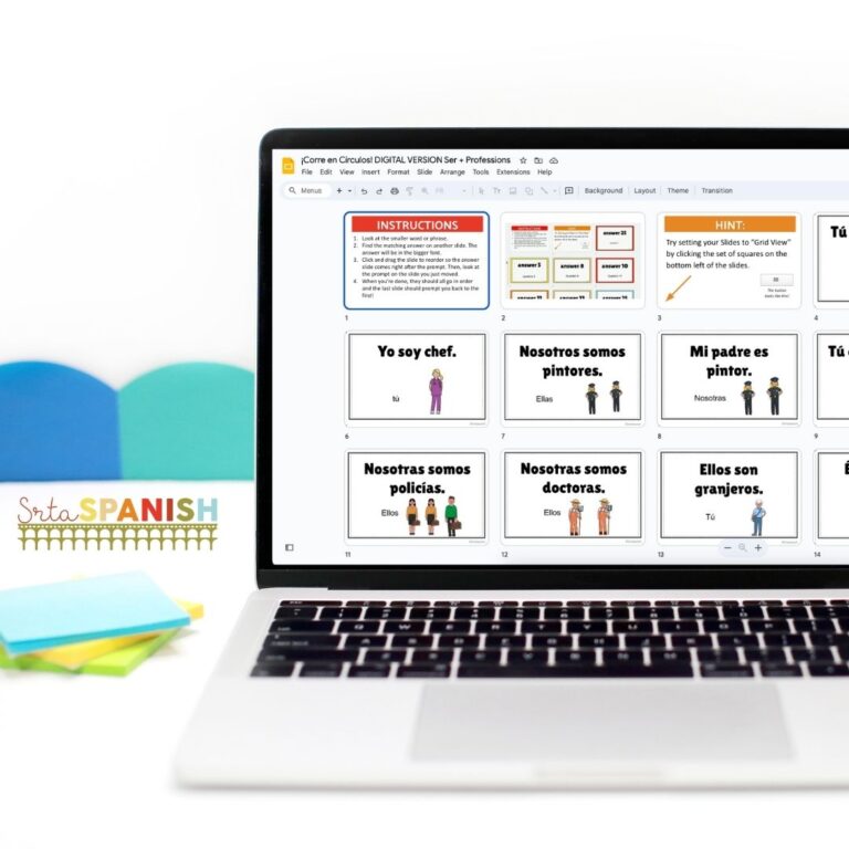 Present Tense Ser Spanish Verb Practice Worksheets - Srta Spanish