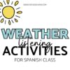 Spanish Weather Vocabulary Worksheet for El Tiempo - Srta Spanish