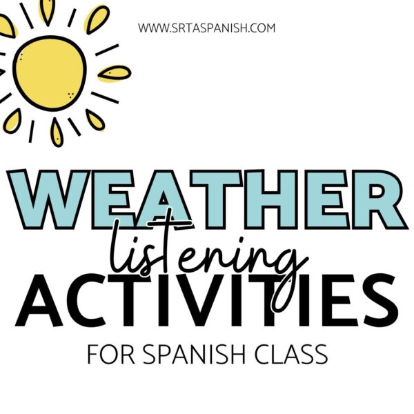 Spanish Weather Vocabulary Worksheet for El Tiempo - Srta Spanish