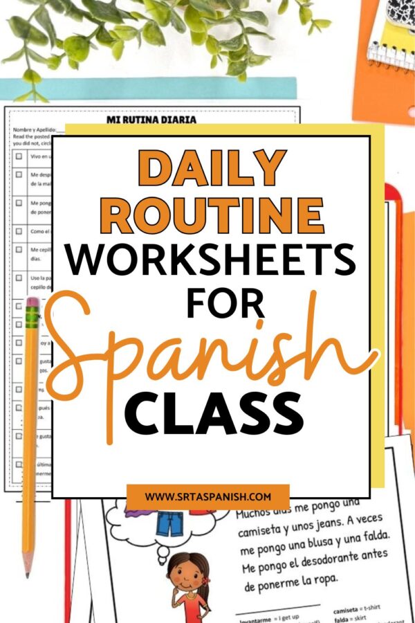 Spanish Daily Routine & Reflexive Verbs Easy Reading - Srta Spanish