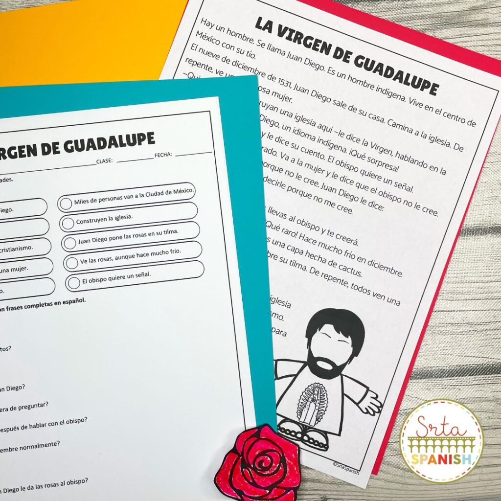 Our Lady of Guadalupe Activities for Spanish Class - Srta Spanish