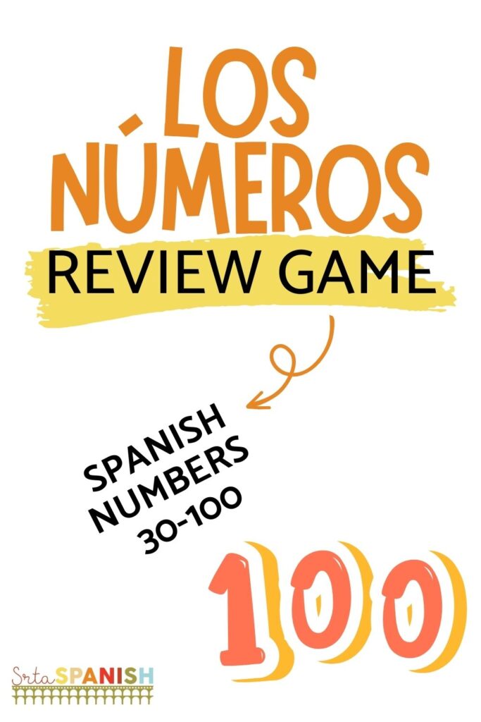 Learn Spanish Numbers 30-100 Game - Srta Spanish