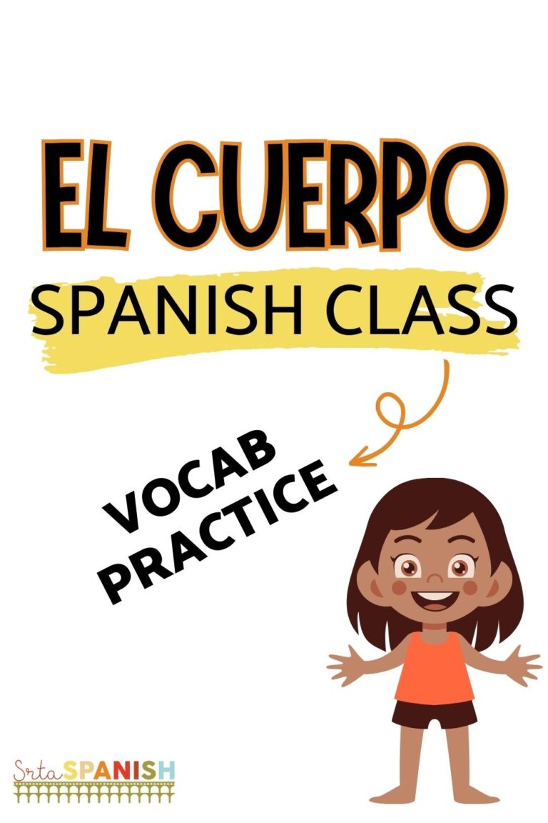 Spanish Body Parts Worksheet for Las Partes del Cuerpo - Srta Spanish
