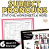 Spanish Subject Pronouns Worksheet Practice - Srta Spanish