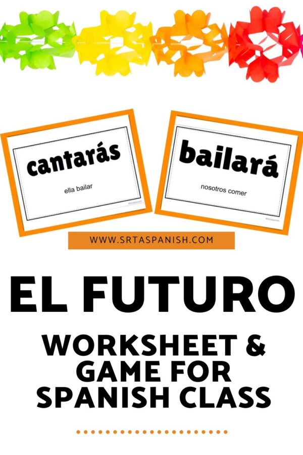 Simple Spanish Future Tense Worksheet & Practice Game - Srta Spanish