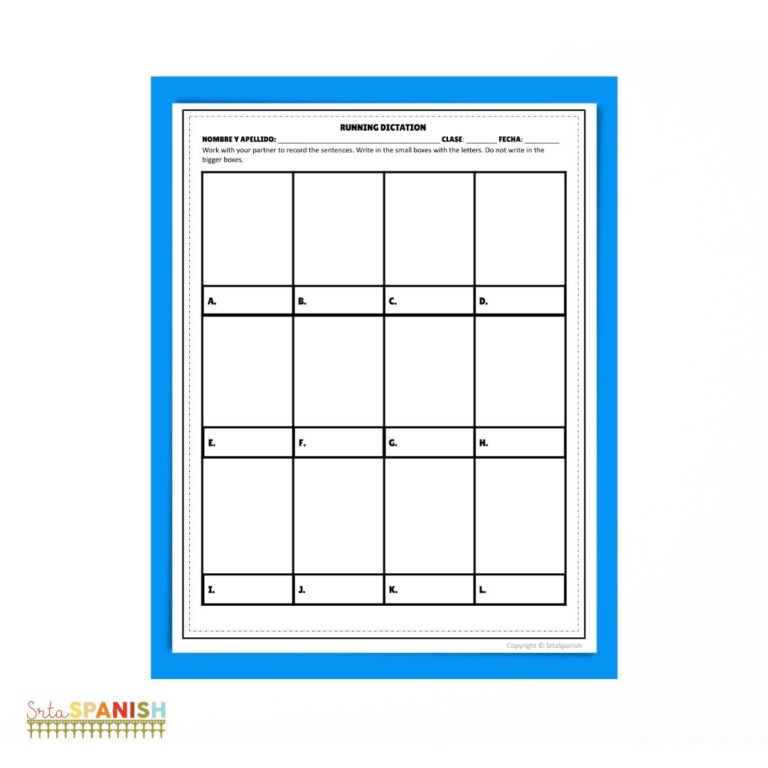 Winter Listen and Draw Spanish Activity - Srta Spanish