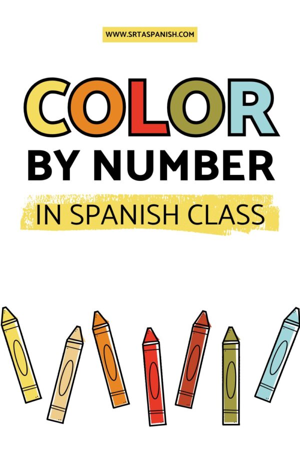 Spanish Color by Number Worksheets & Printables - Srta Spanish