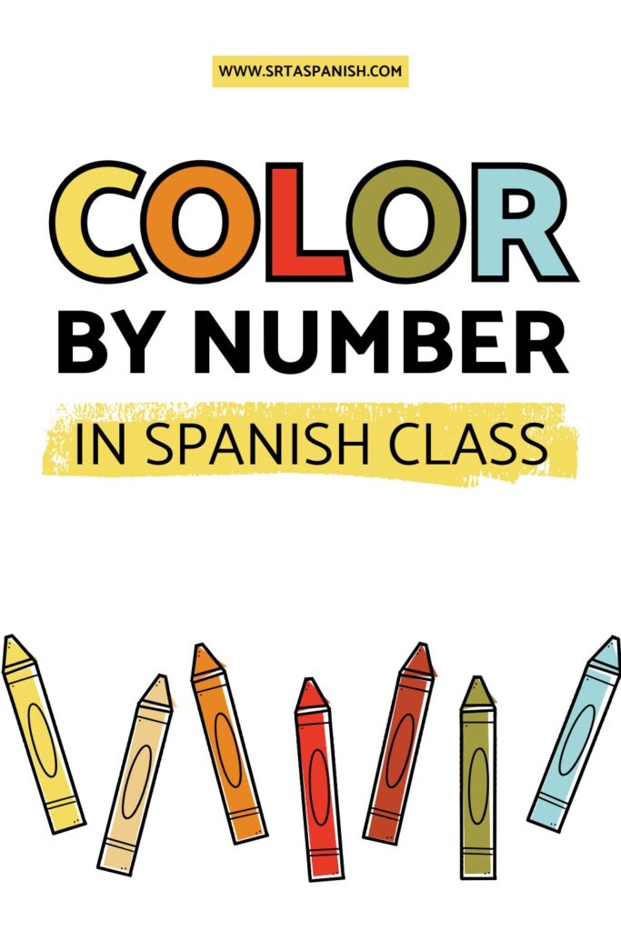 Spanish Color by Number Worksheets & Printables - Srta Spanish