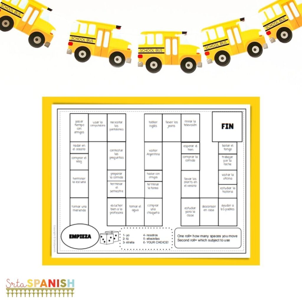 Spanish Present Tense Regular Verbs Practice Worksheets - Srta Spanish