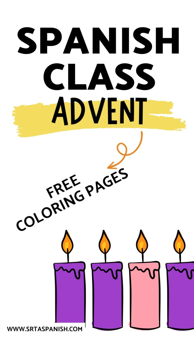 Free Catholic Advent Coloring Pages for Spanish Class - Srta Spanish