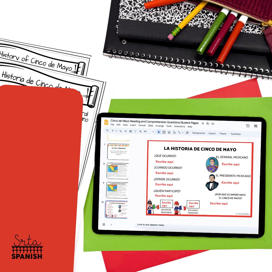 Cinco de Mayo Comprehension Worksheet & Reading Passage Activity - Srta ...