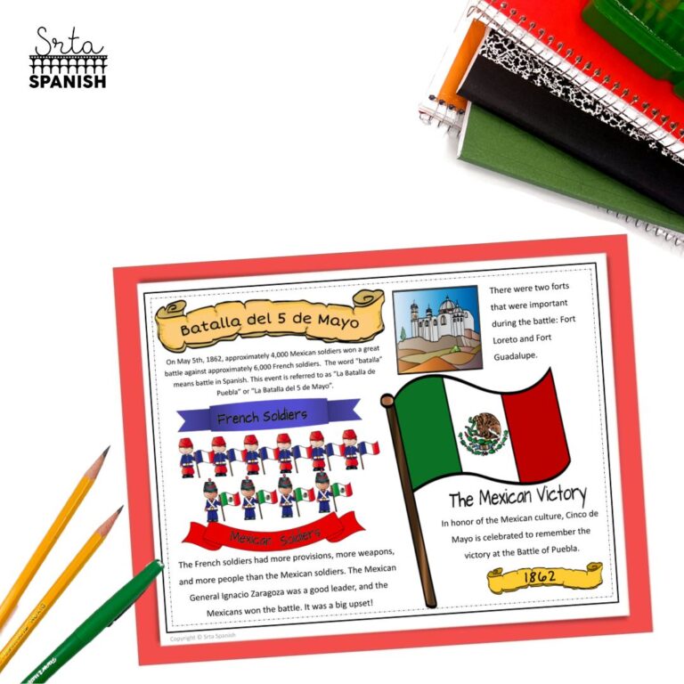 Cinco de Mayo Worksheet Printables for Spanish Class - Srta Spanish