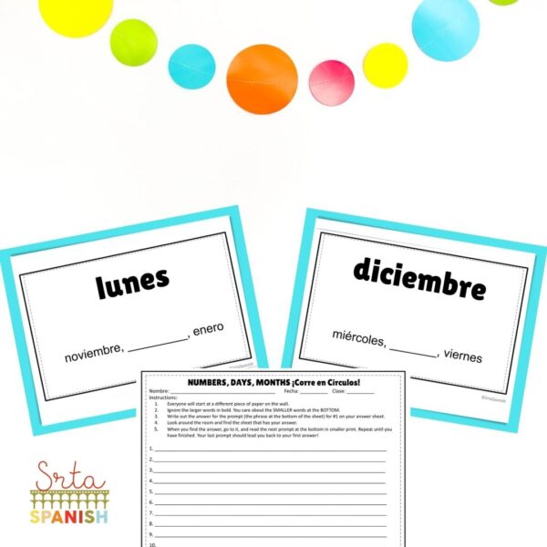 10 Spanish Days of the Week Games - Srta Spanish