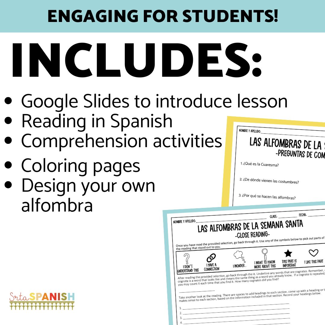 Actividades de Pascua La Semana Santa Alfombras Easter Activities in ...