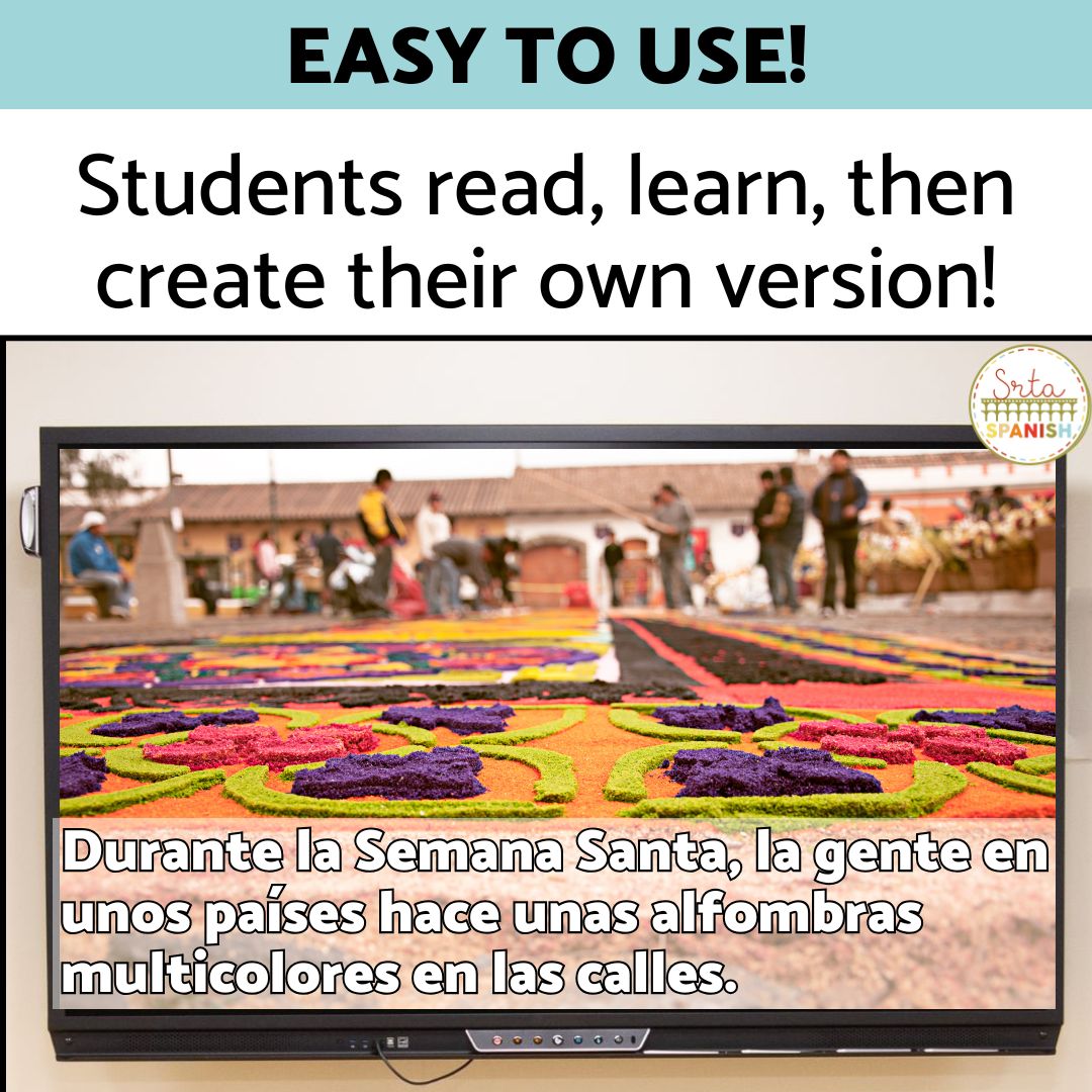 Actividades de Pascua La Semana Santa Alfombras Easter Activities in ...