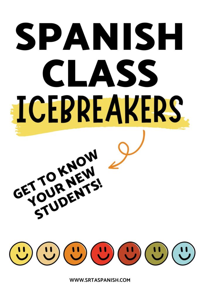 10 Icebreaker Worksheets, Games, & Activities for Spanish Class - Srta ...