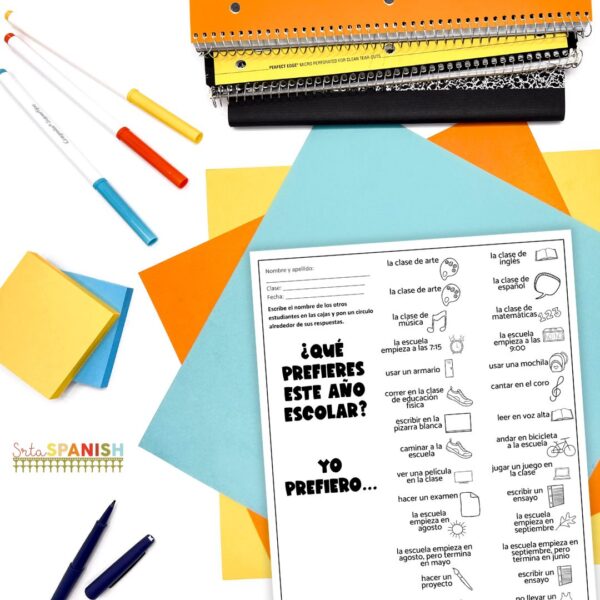 10 Icebreaker Worksheets, Games, & Activities for Spanish Class - Srta ...
