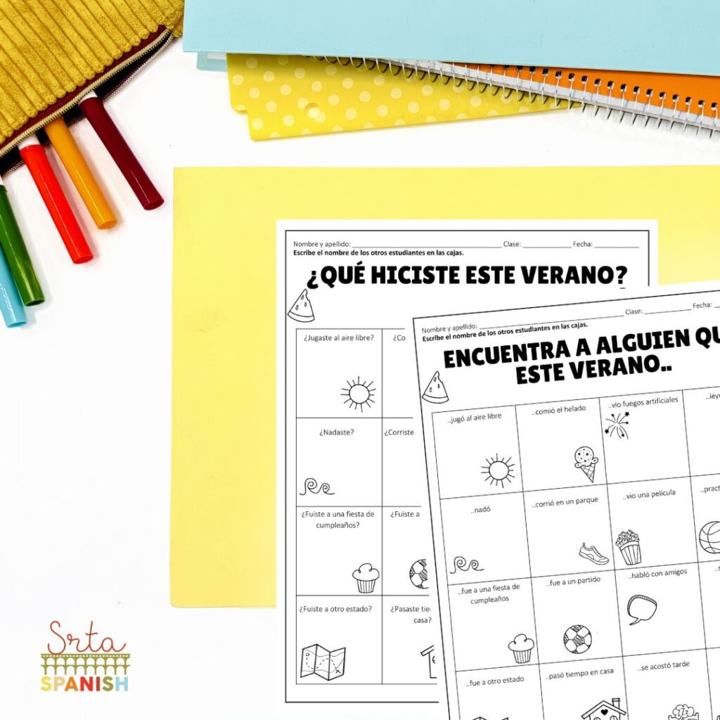 10 Icebreaker Worksheets, Games, & Activities for Spanish Class - Srta ...