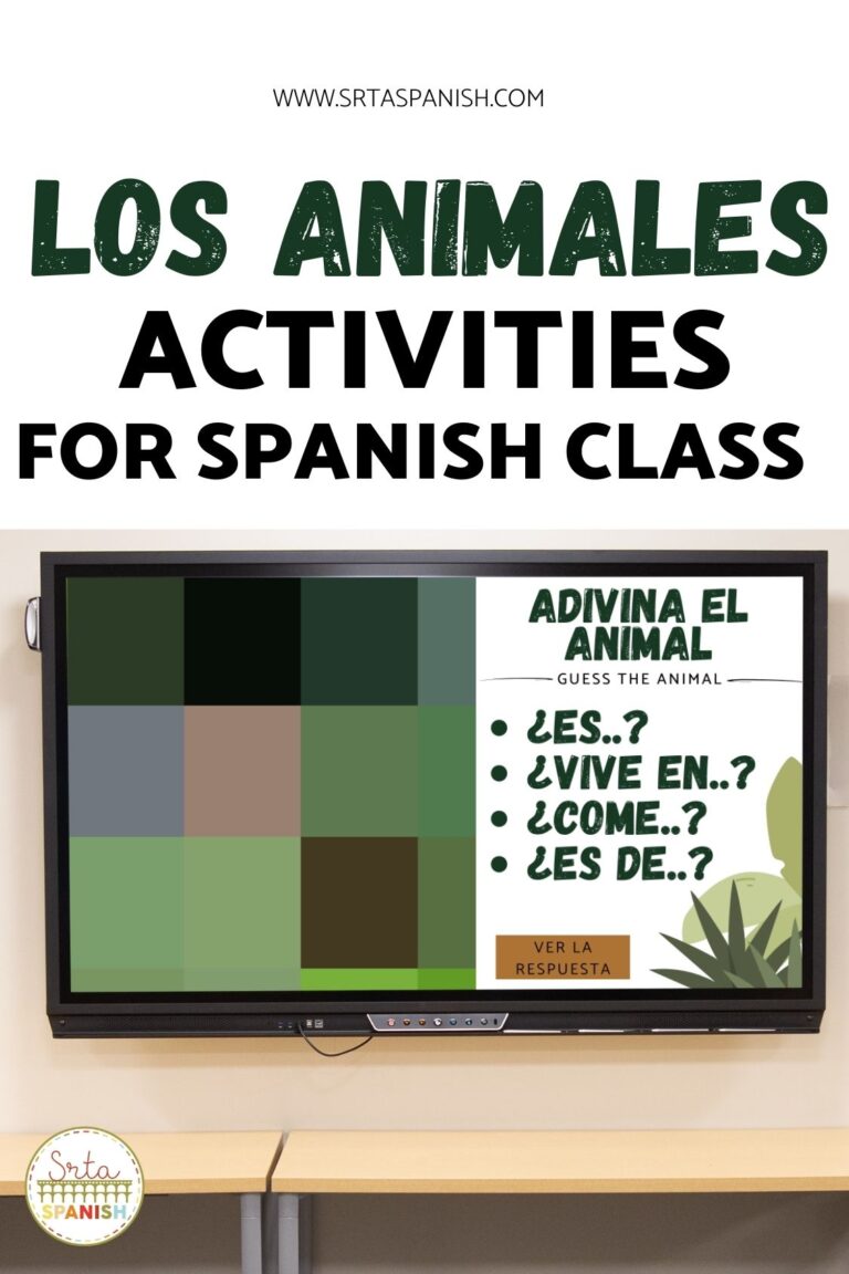 Teaching Animals in Spanish Worksheets & Activities - Srta Spanish
