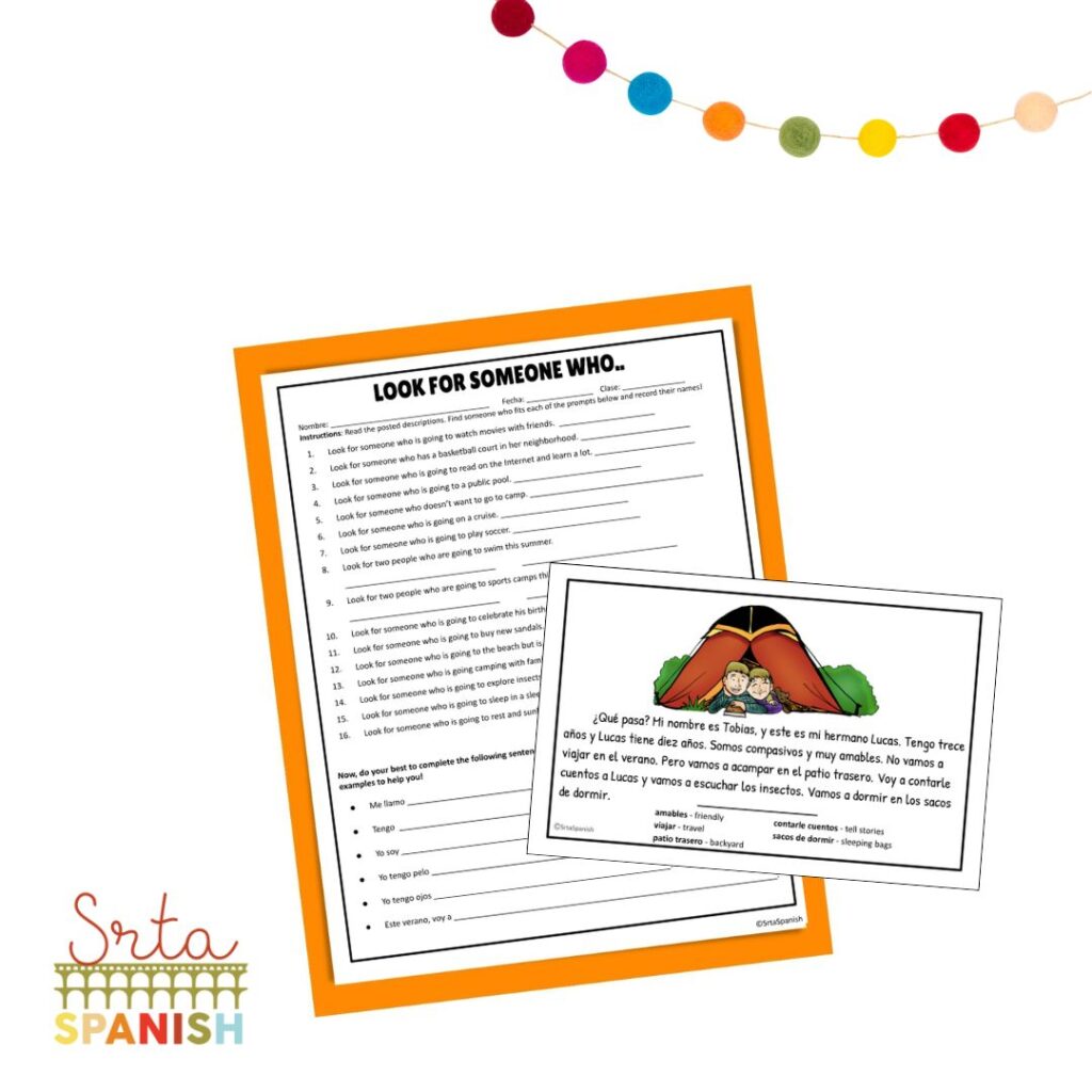 Ir a Infinitive Worksheets for Spanish Class - Srta Spanish