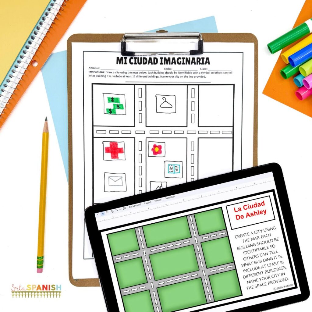 Places in the City in Spanish Reading Activities - Srta Spanish