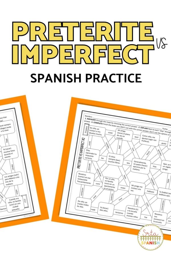Preterite and Imperfect Spanish Practice Activity - Srta Spanish