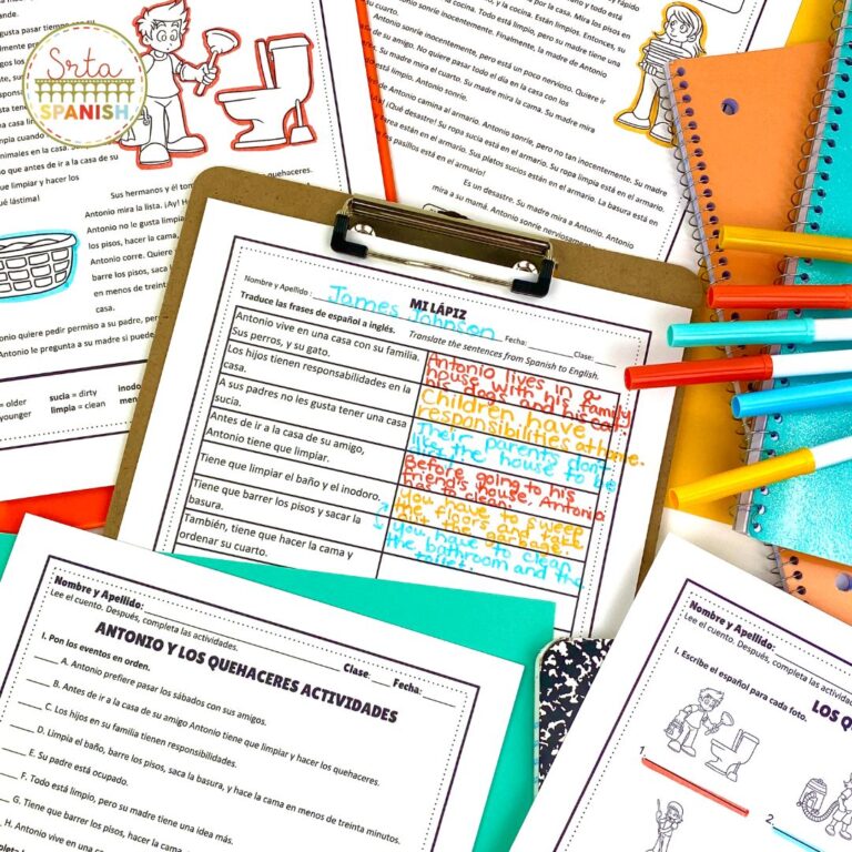 Tener Que + Infinitive Practice for Spanish Class - Srta Spanish