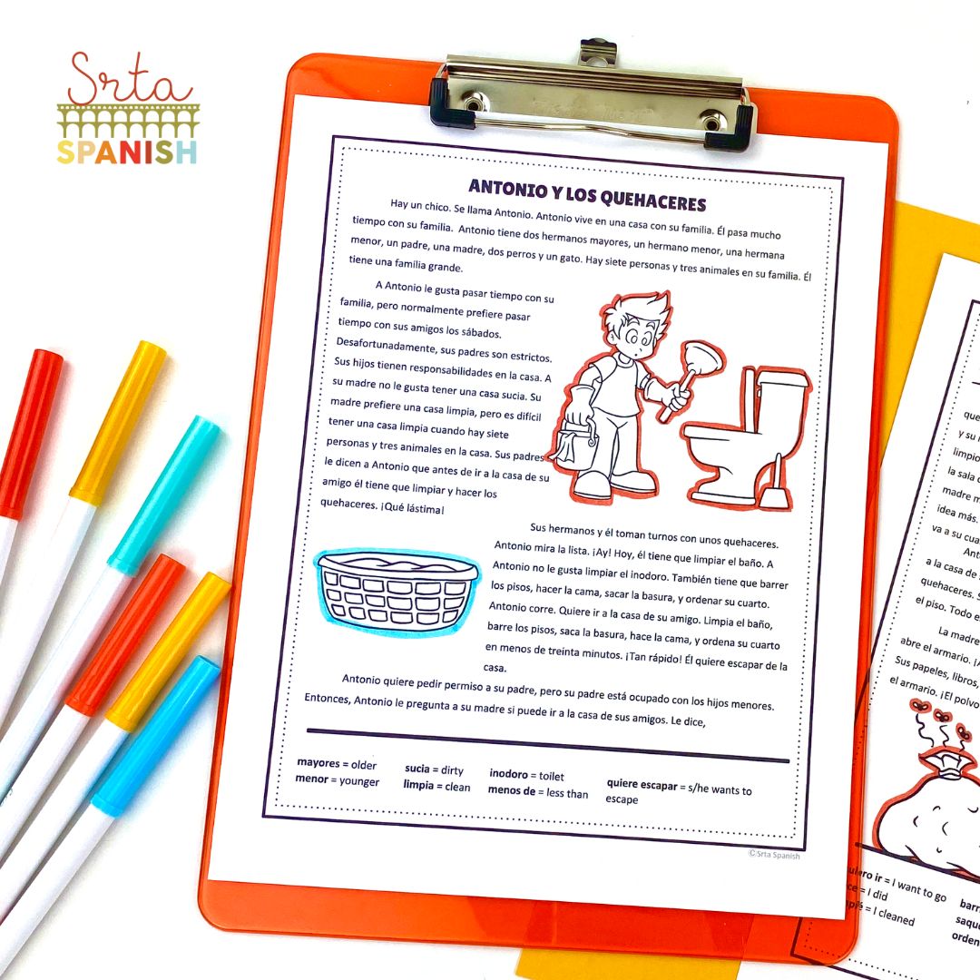 Tener Que + Infinitive Practice for Spanish Class - Srta Spanish